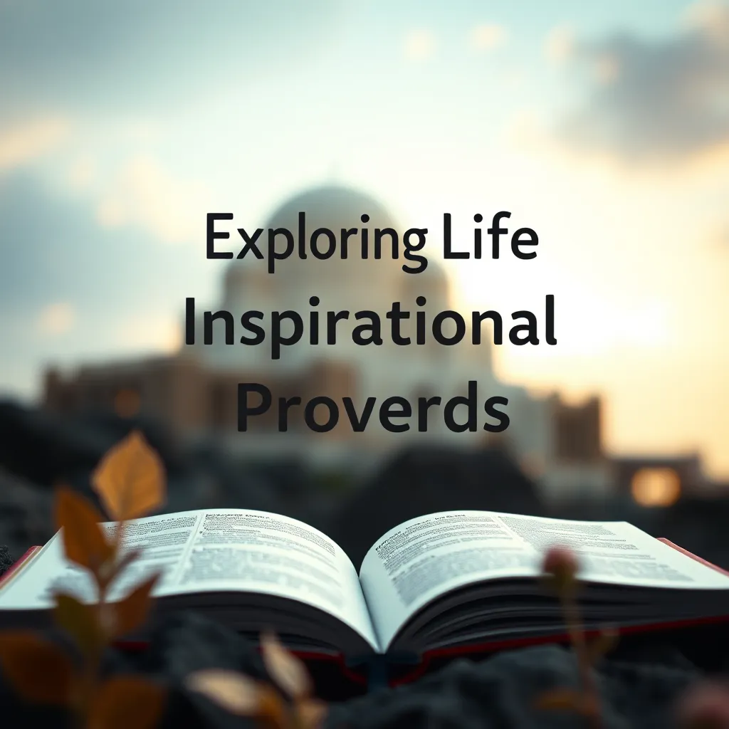 The Influence of Inspirational Proverbs on Life Understanding