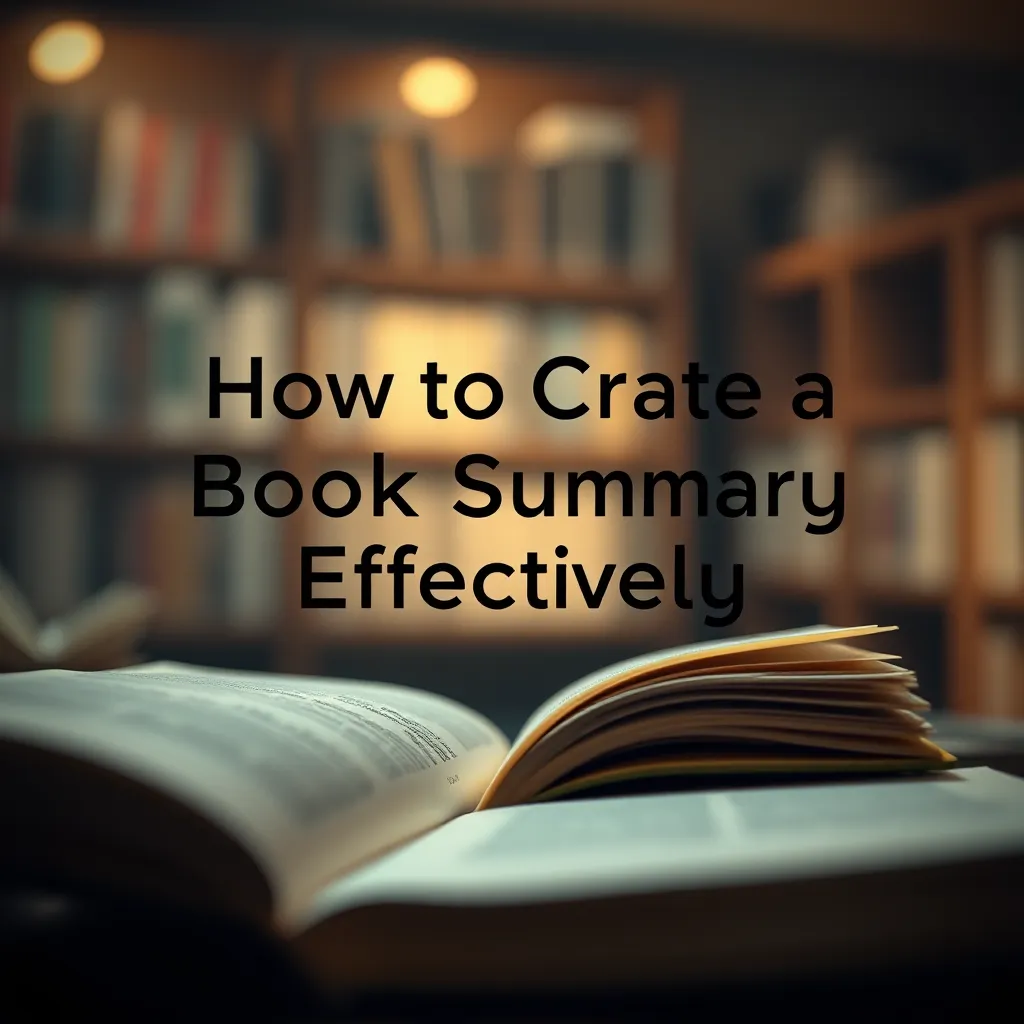 Mastering the Art of Effective Book Summaries