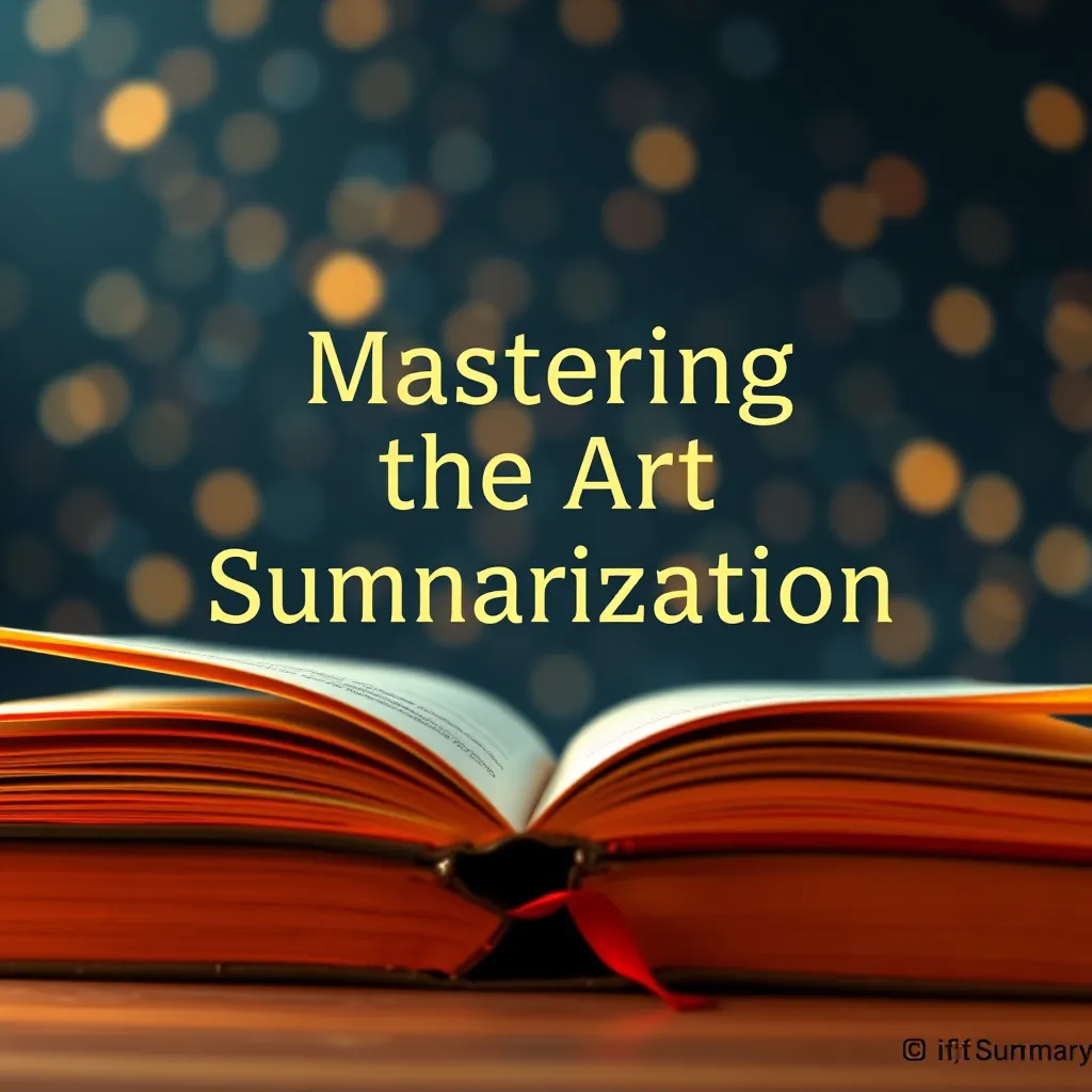 Mastering the Art of Summarization Techniques