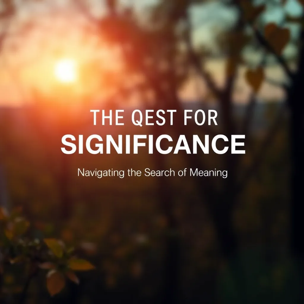 The Quest for Significance in Life's Journey